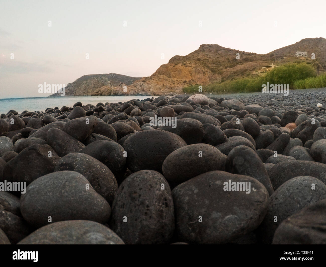 Mavra Volia Beach at Chios Island Greece Stock Photo - Alamy