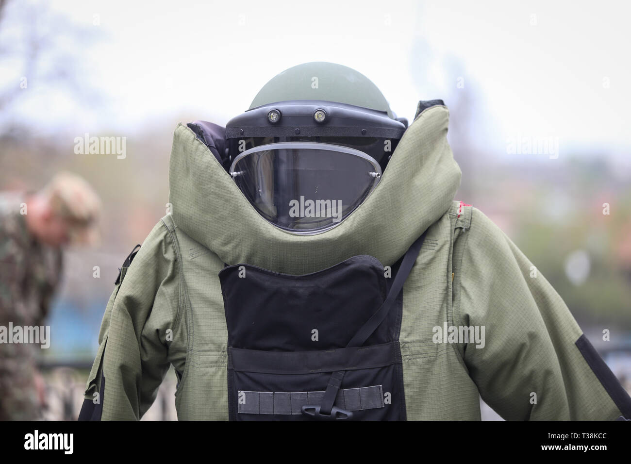 Details of a EOD (Explosive Ordnance Disposal) military protective ...
