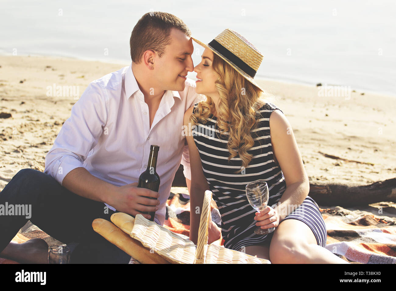 Romantic Love Story Of Beautiful Couple In Love Spending Time On The
