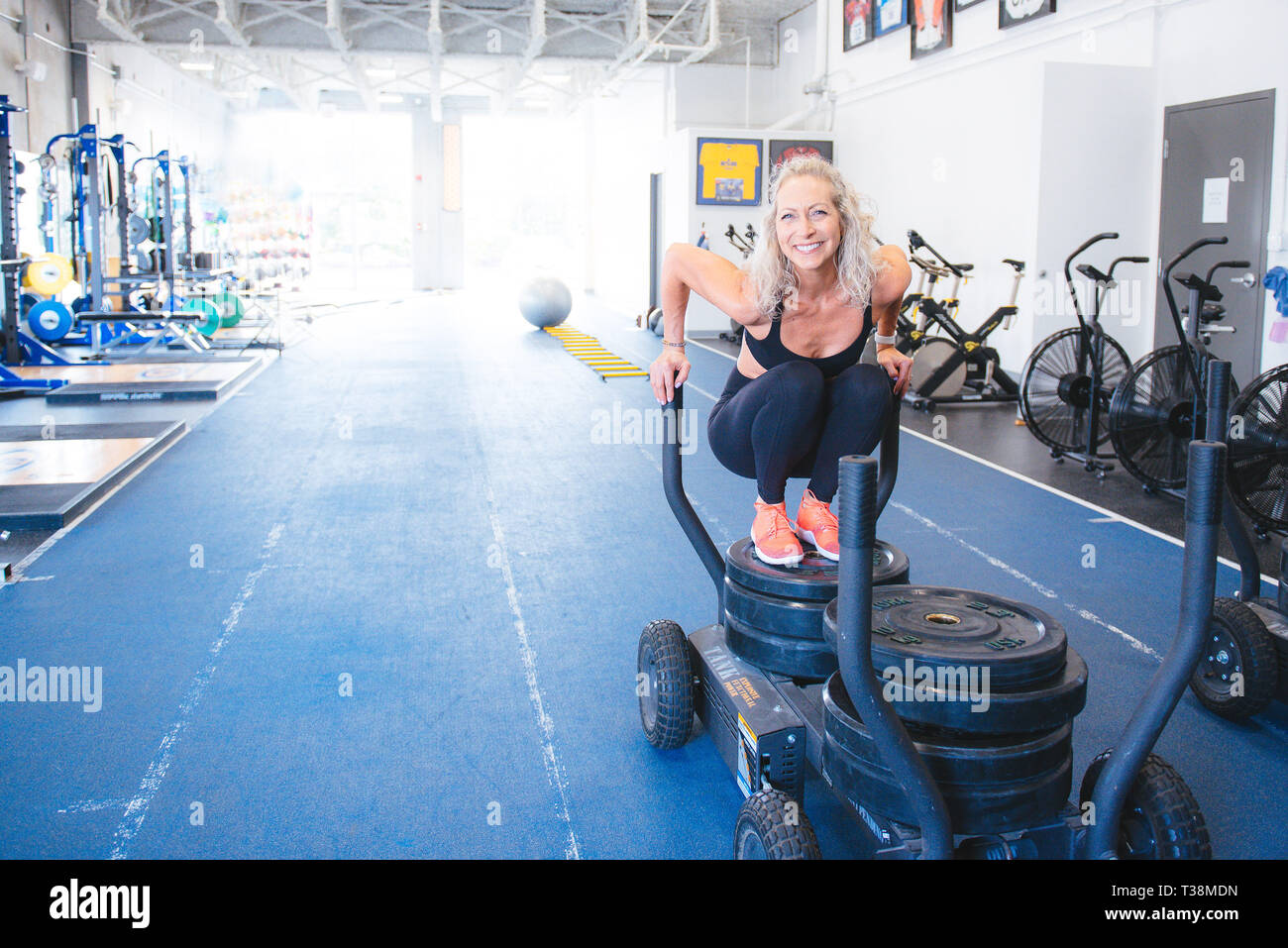 Female fitness model - gym Stock Photo - Alamy