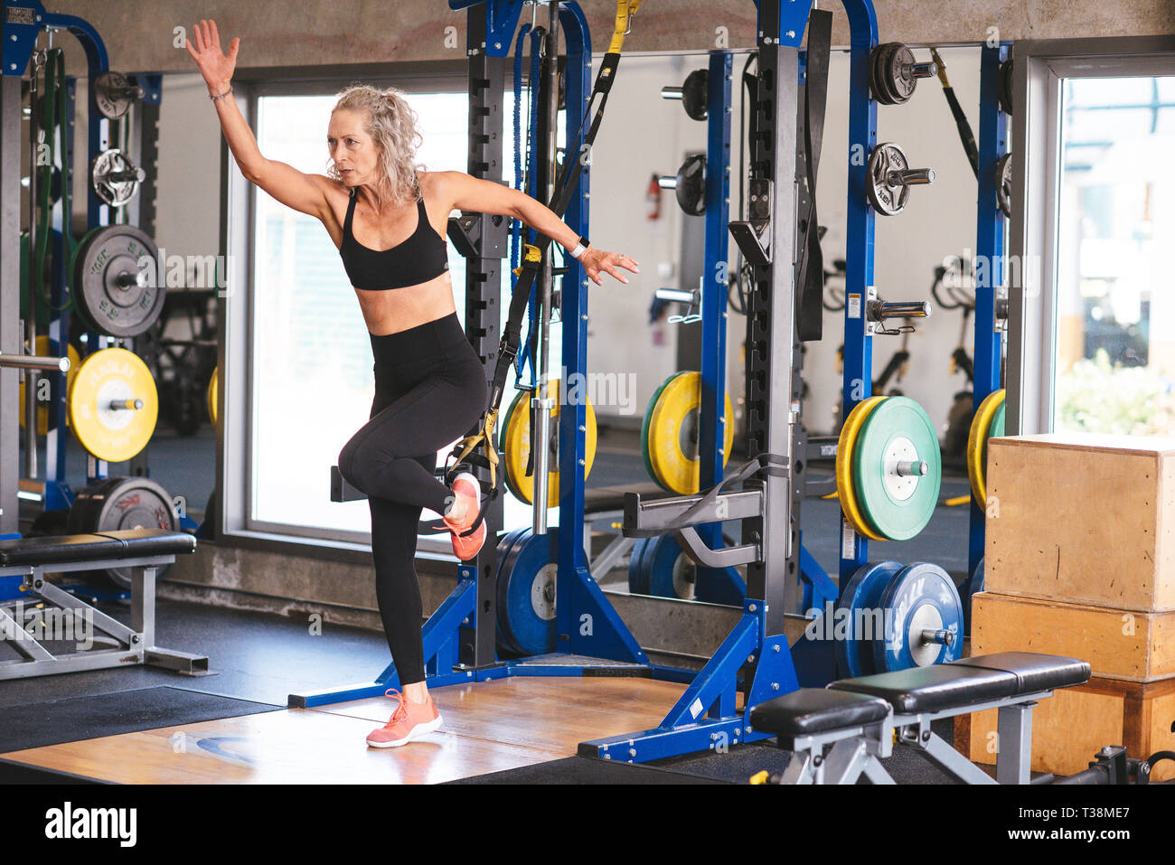 Female fitness model - gym Stock Photo - Alamy