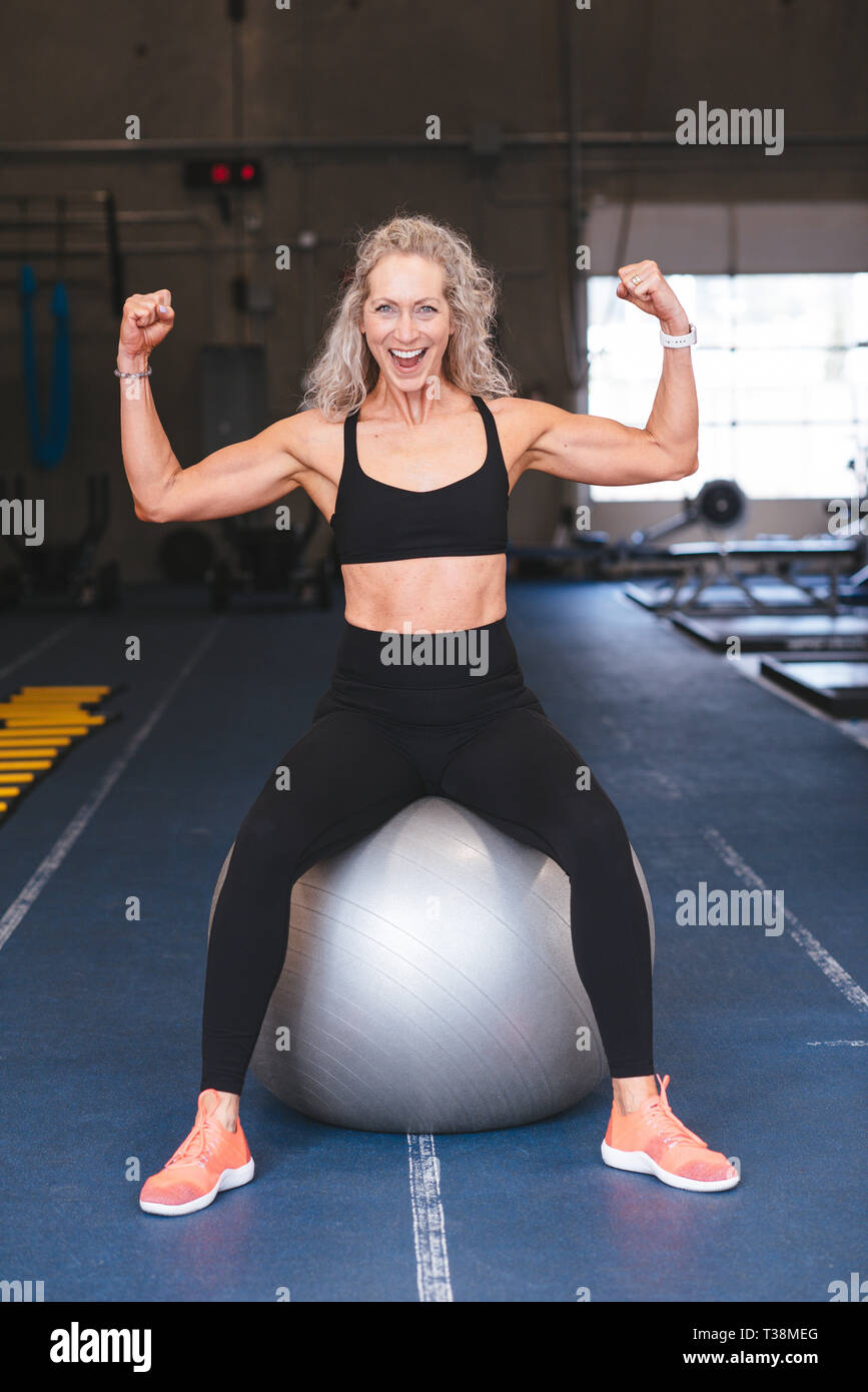 Female fitness model - gym Stock Photo - Alamy