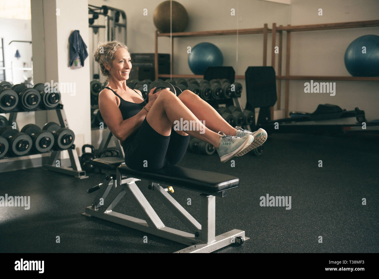 Female fitness model - gym Stock Photo - Alamy