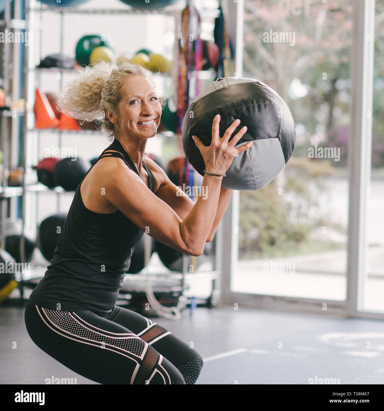 Female fitness model - gym Stock Photo - Alamy