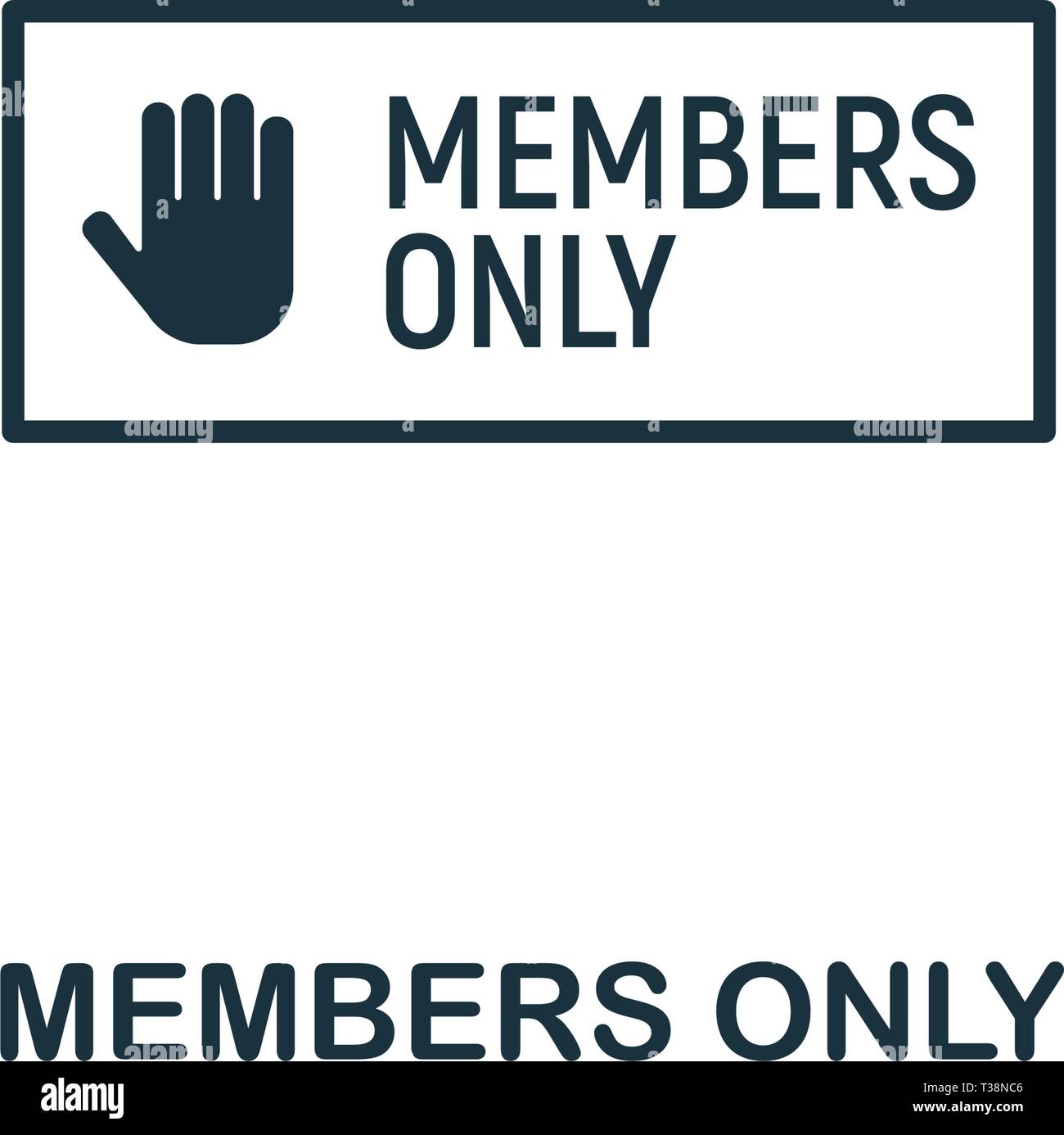 Members only icon hi-res stock photography and images - Alamy