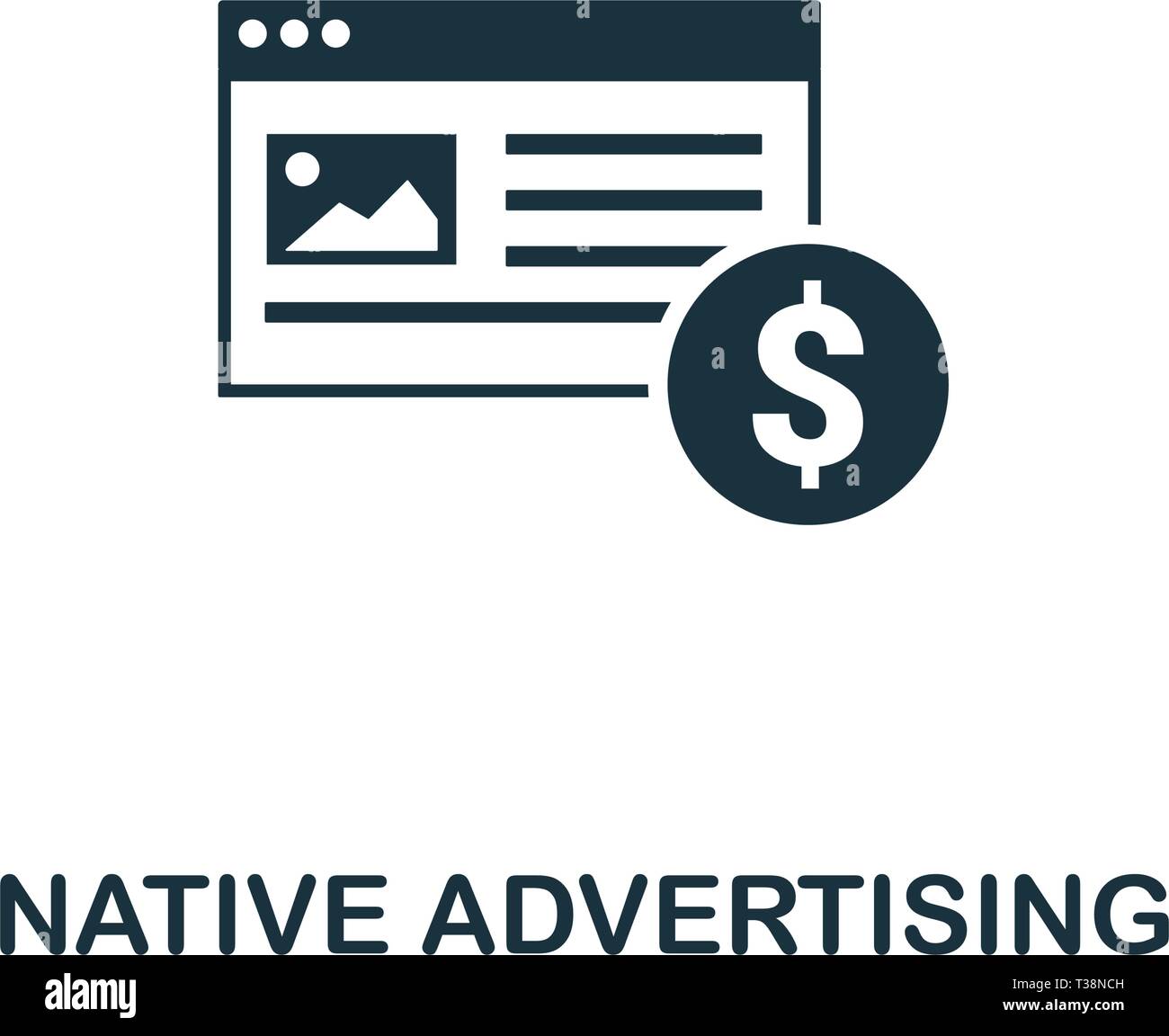Native Advertising icon. Creative element design from content icons ...