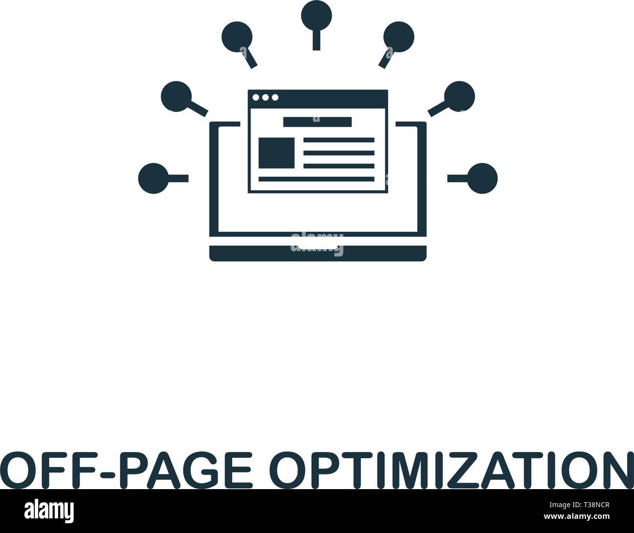 Off-Page Optimization icon. Creative element design from content icons ...