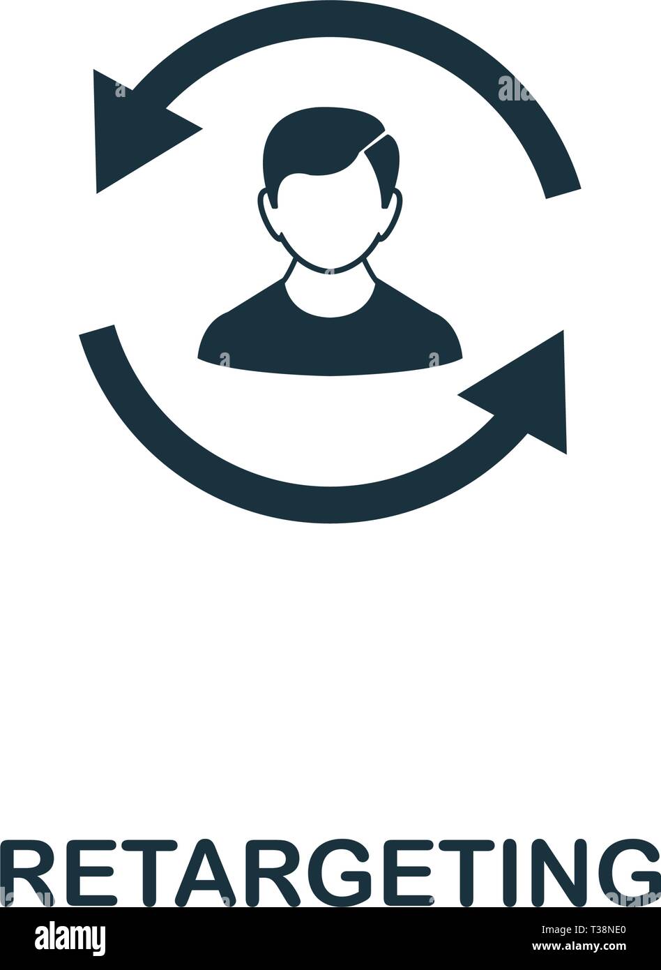 Retargeting icon. Creative element design from content icons collection ...
