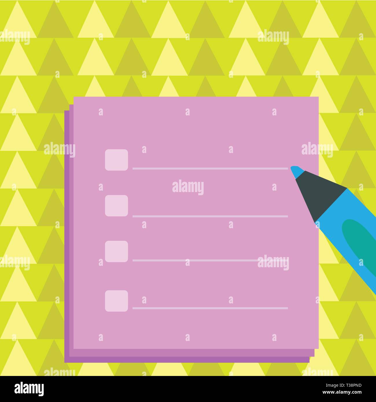 Blank Colorful To Do Check List Planner Sheets with Tick Box and Marker ...