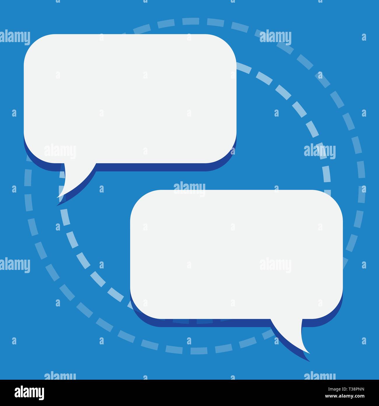 Two Blank White Speech Balloon Engaging in Conversation on Pastel ...