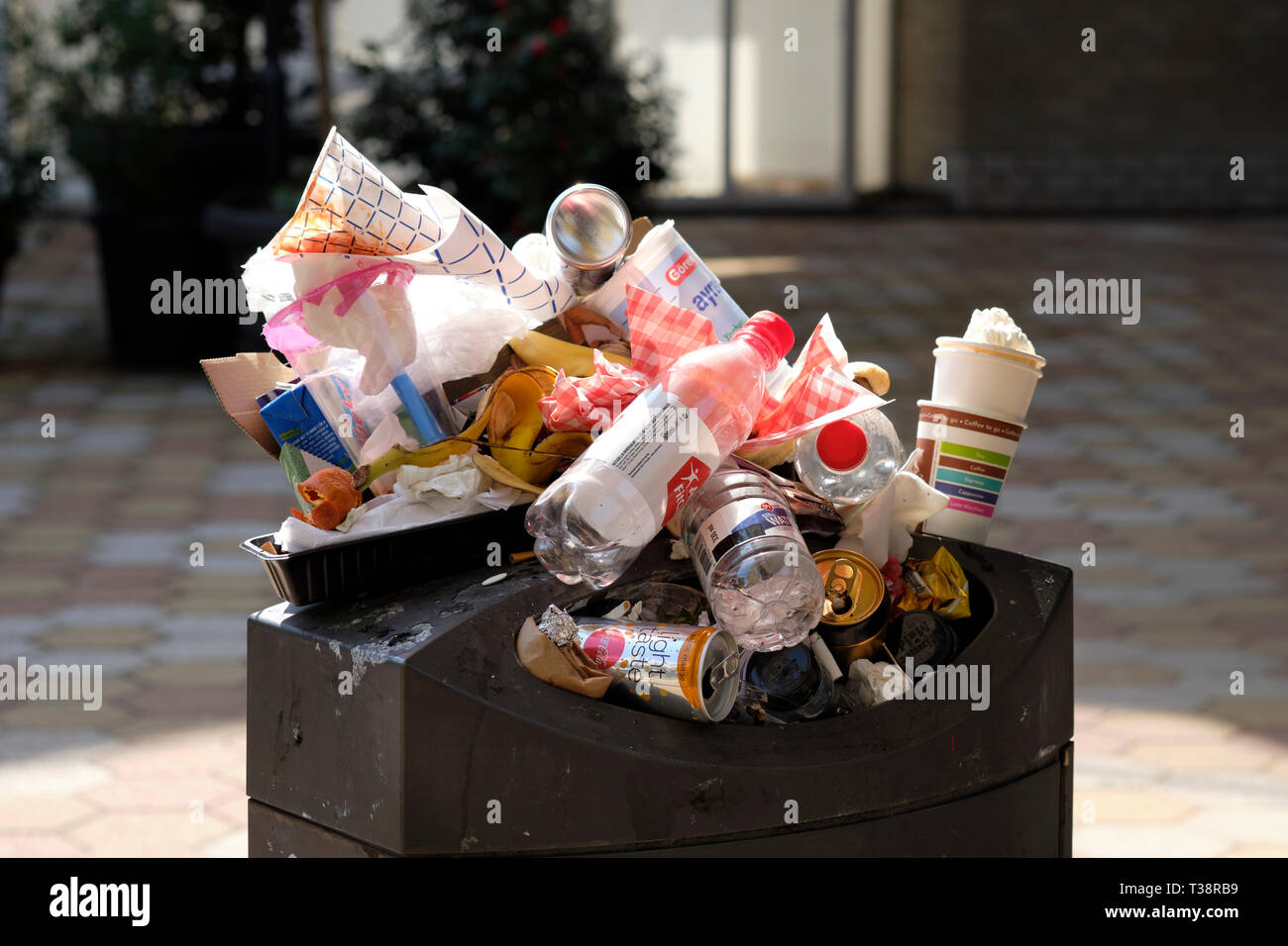 Overflowing Garbage Can High Resolution Stock Photography and Images ...