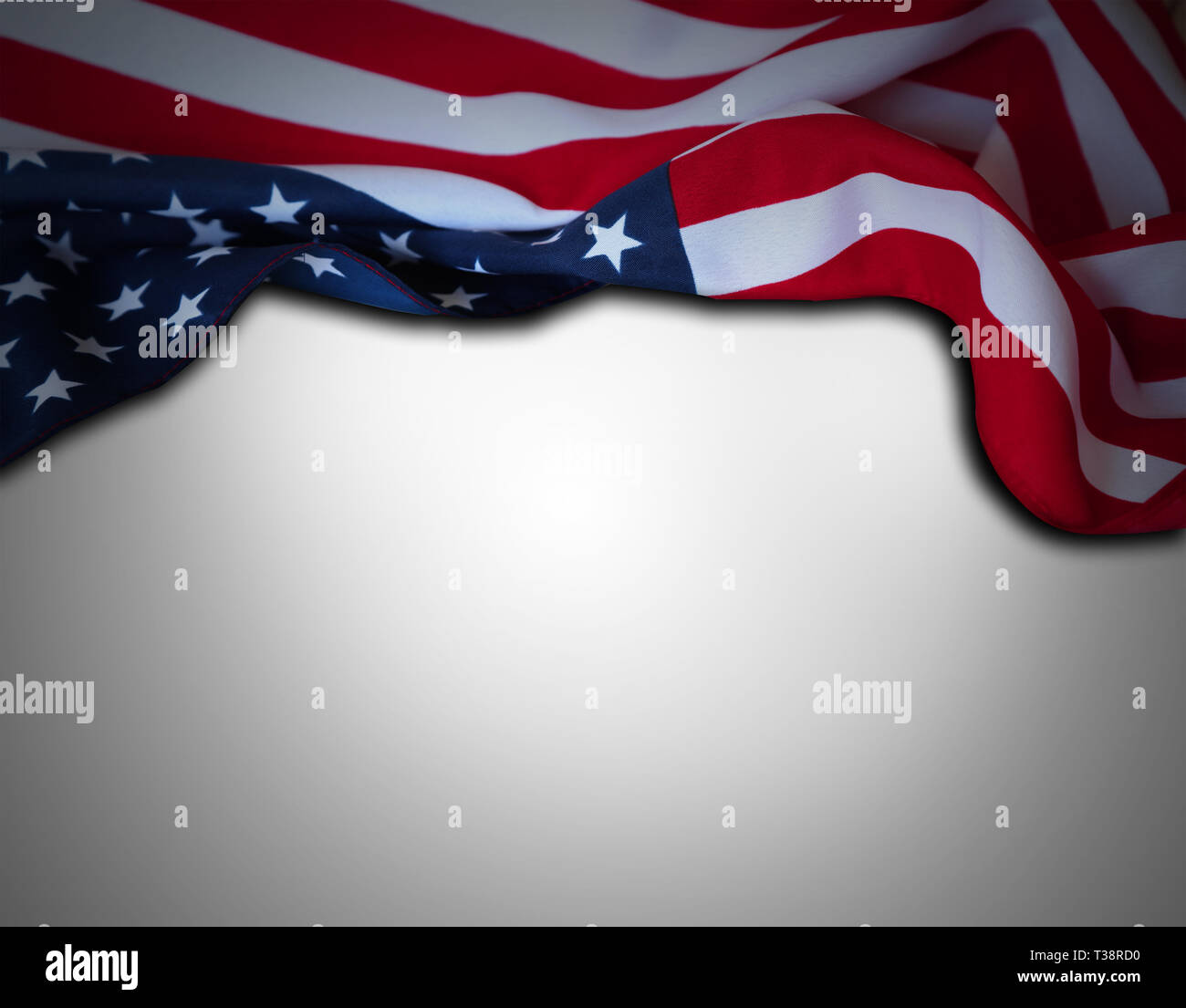 American flag on grey background Stock Photo - Alamy