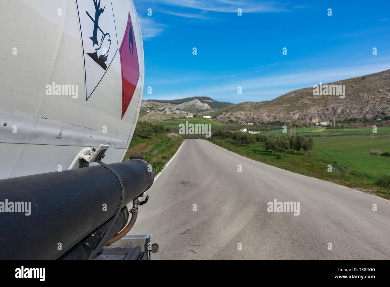 Fuel tanker truck Stock Photo - Alamy