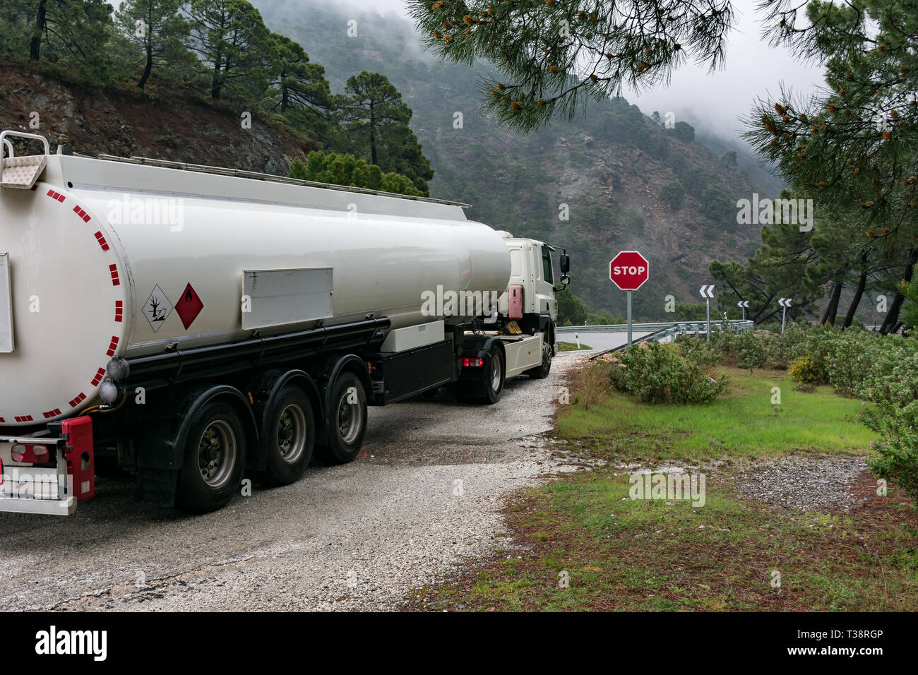 Fuel tanker truck Stock Photo - Alamy