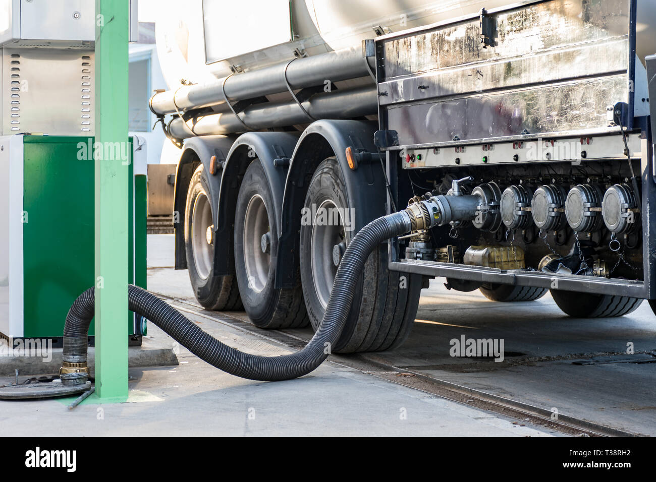 Fuel tanker truck Stock Photo - Alamy
