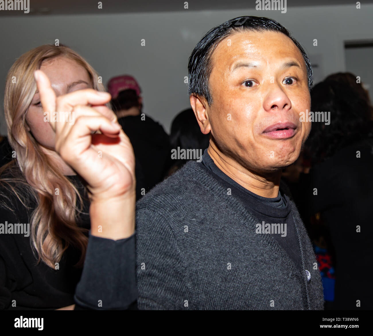 New York, Manhattan, 50 Varick Street - February 13, 2019: Zang Toi ...