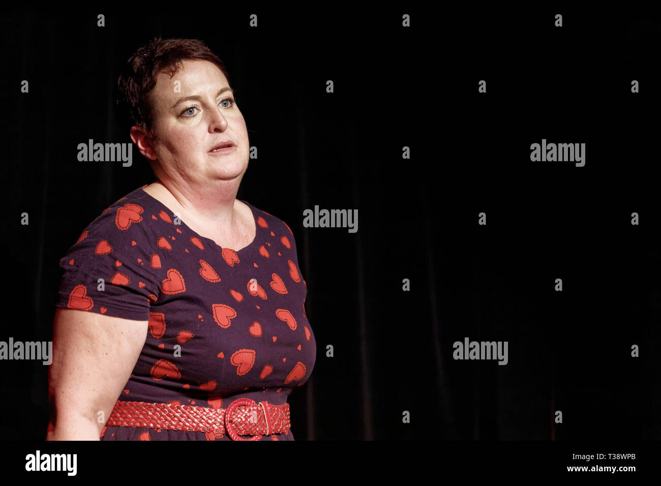 Paris, France.2nd April 2019. Pauline Cartoon in Super Girl at La Boîte ...