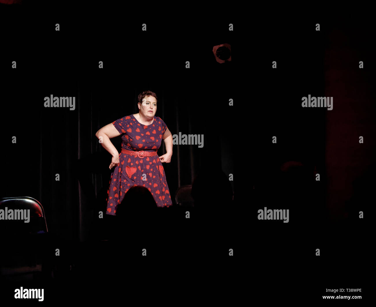 Paris, France.2nd April 2019. Pauline Cartoon in Super Girl at La Boîte ...