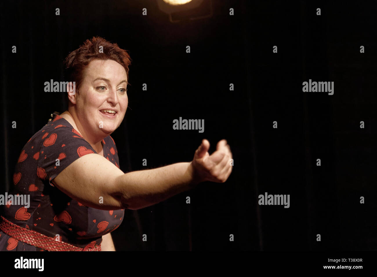 Paris, France.2nd April 2019. Pauline Cartoon in Super Girl at La Boîte ...