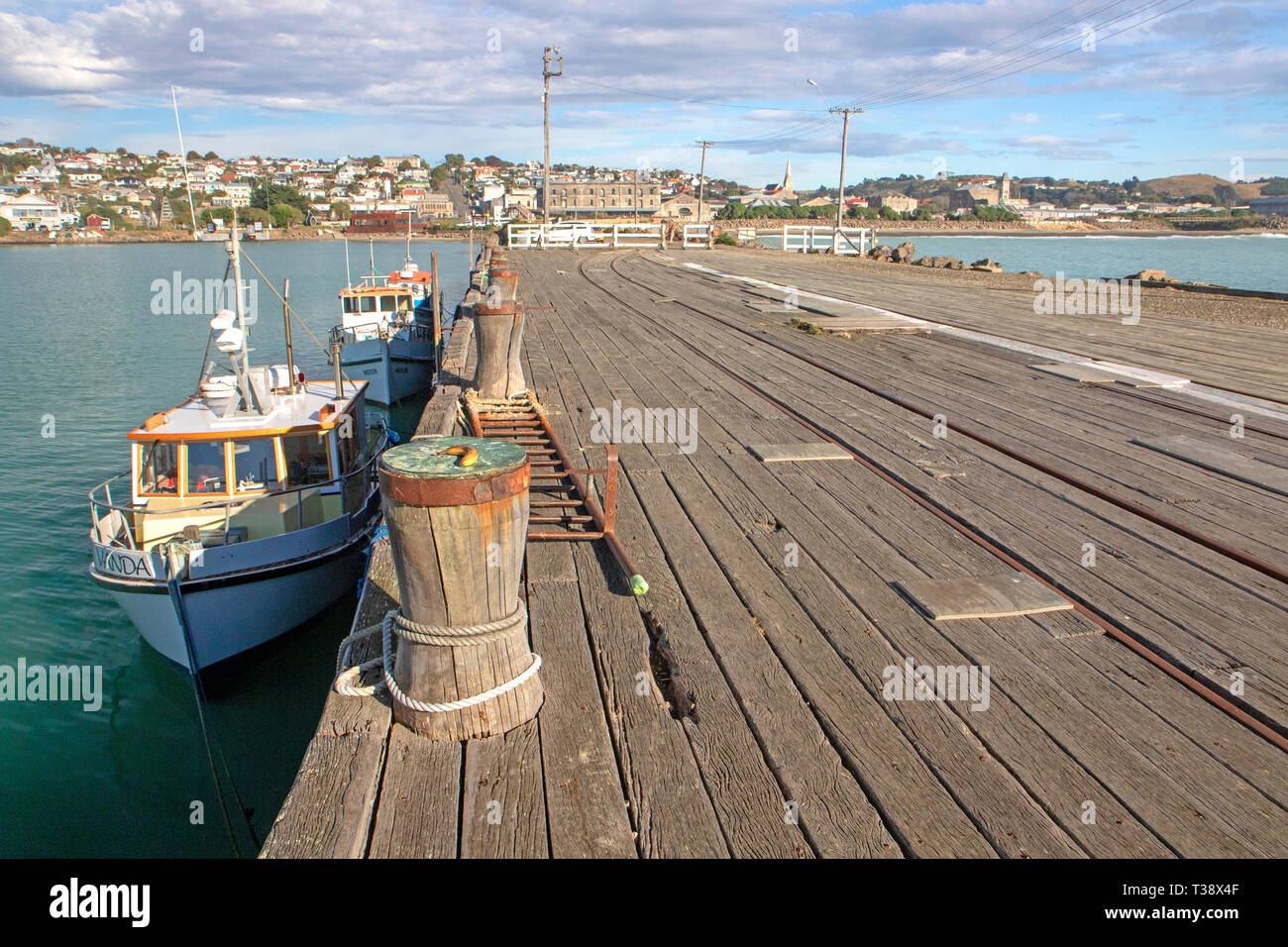 Holmes Wharf in Oamaru Stock Photo - Alamy
