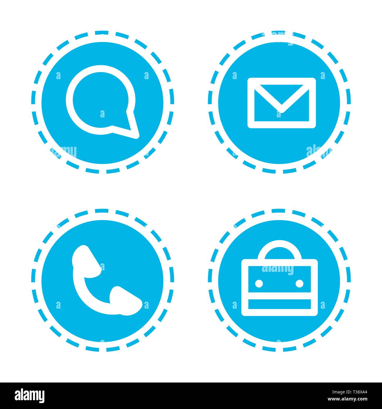 set different mobile app icons communication web applications ...