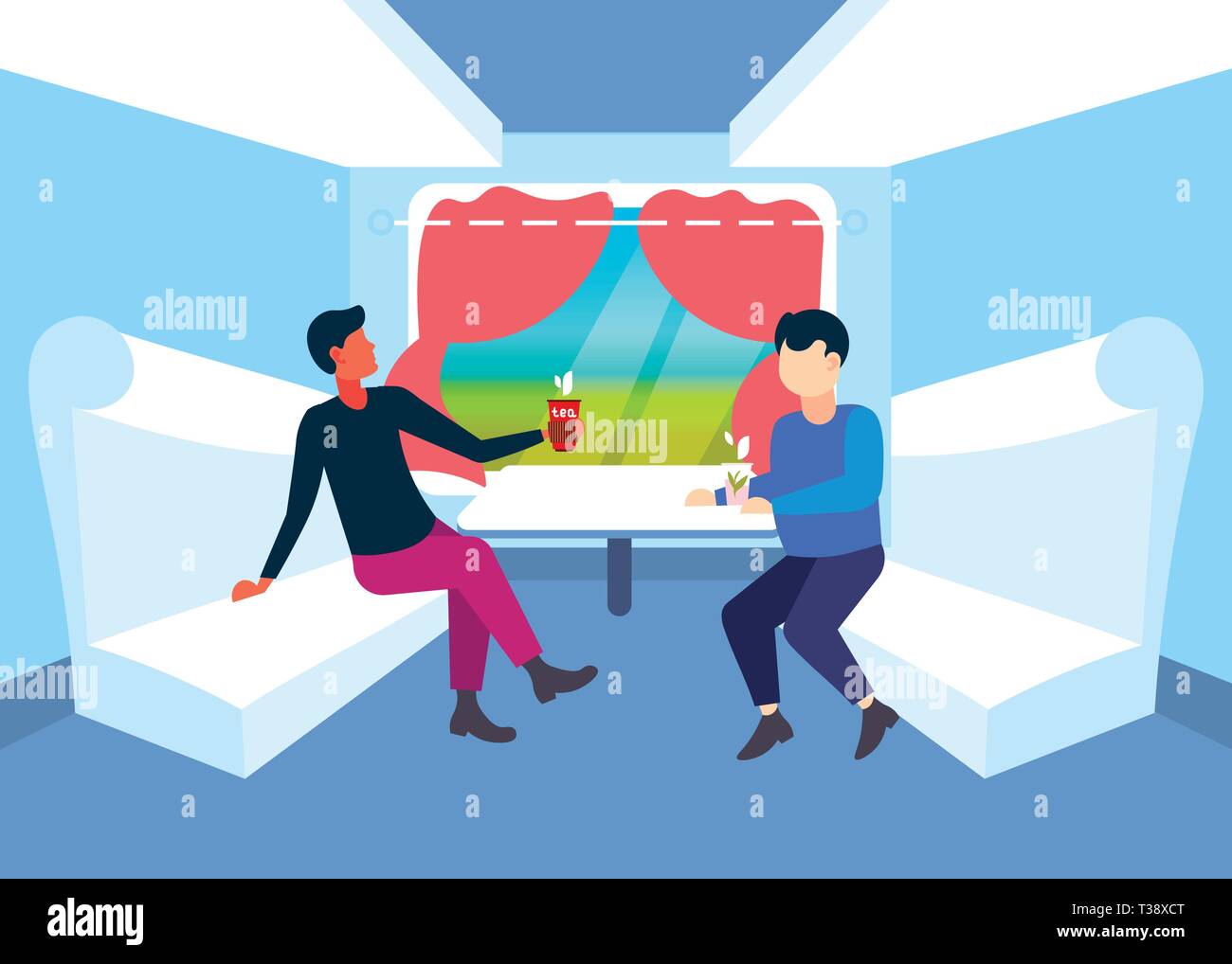 Two Men Sitting In Train Stock Photos & Two Men Sitting In Train Stock ...