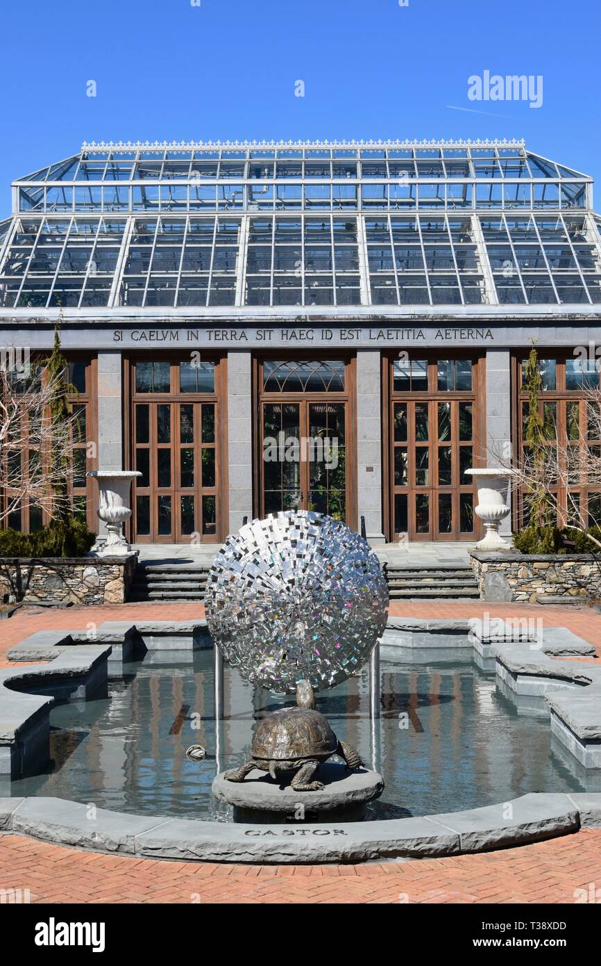 The greenhouse at Tower Hill Botanical Gardens by the Worcester County ...