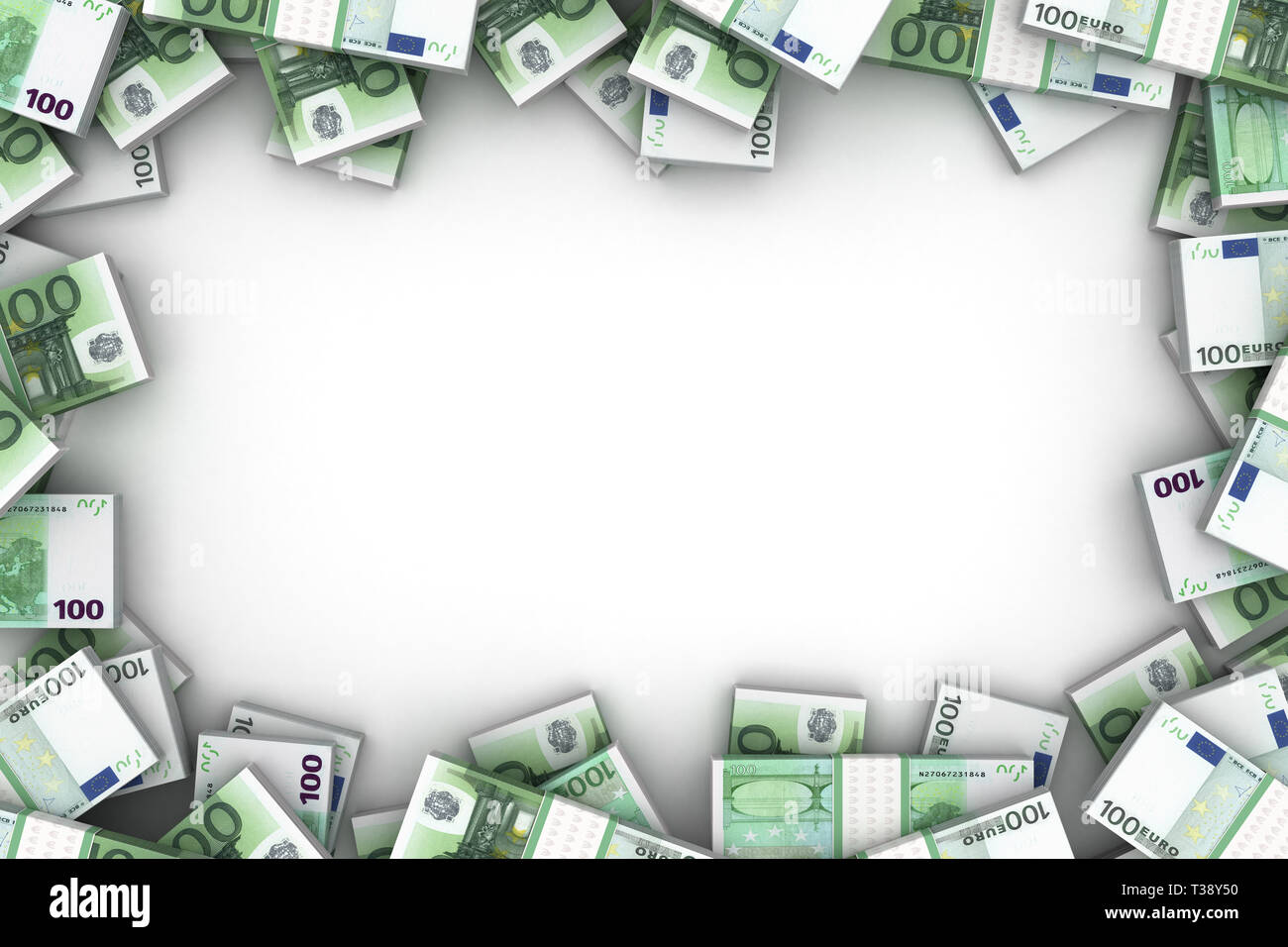 Frame with European Euro (Isolated on white background Stock Photo - Alamy