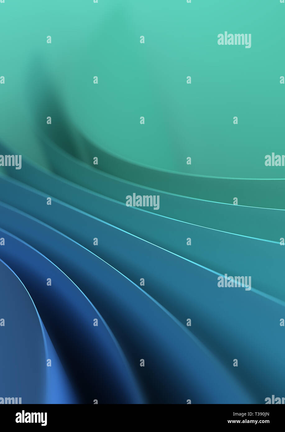Blue and green wavy element hi-res stock photography and images - Alamy