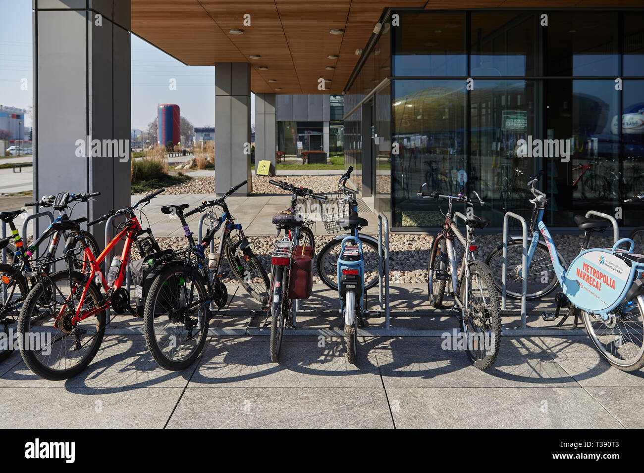 Modern bicycle parking hi-res stock photography and images - Alamy