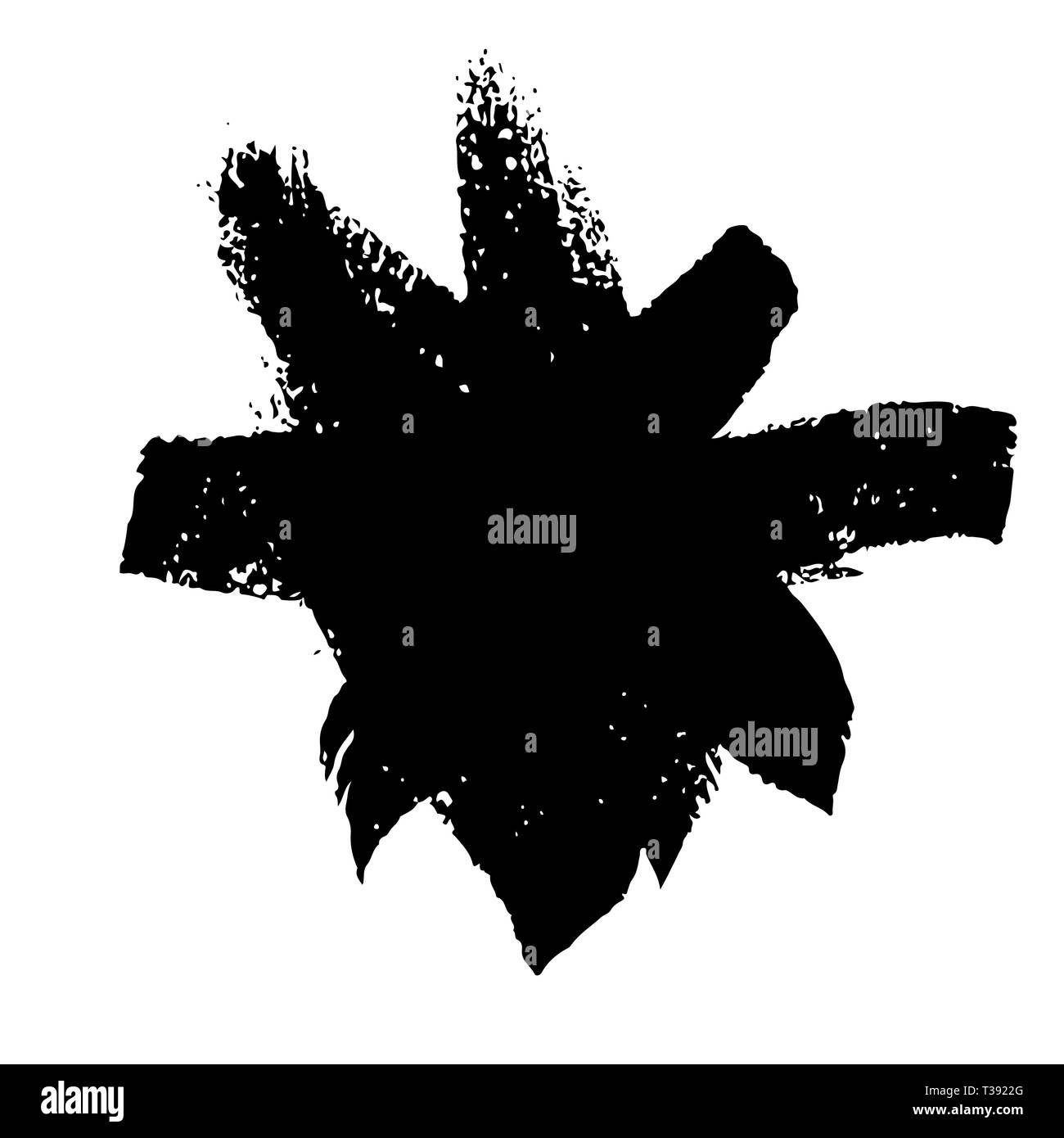 Abstract hand drawn ink dry brush banner. Vector illustration Stock ...