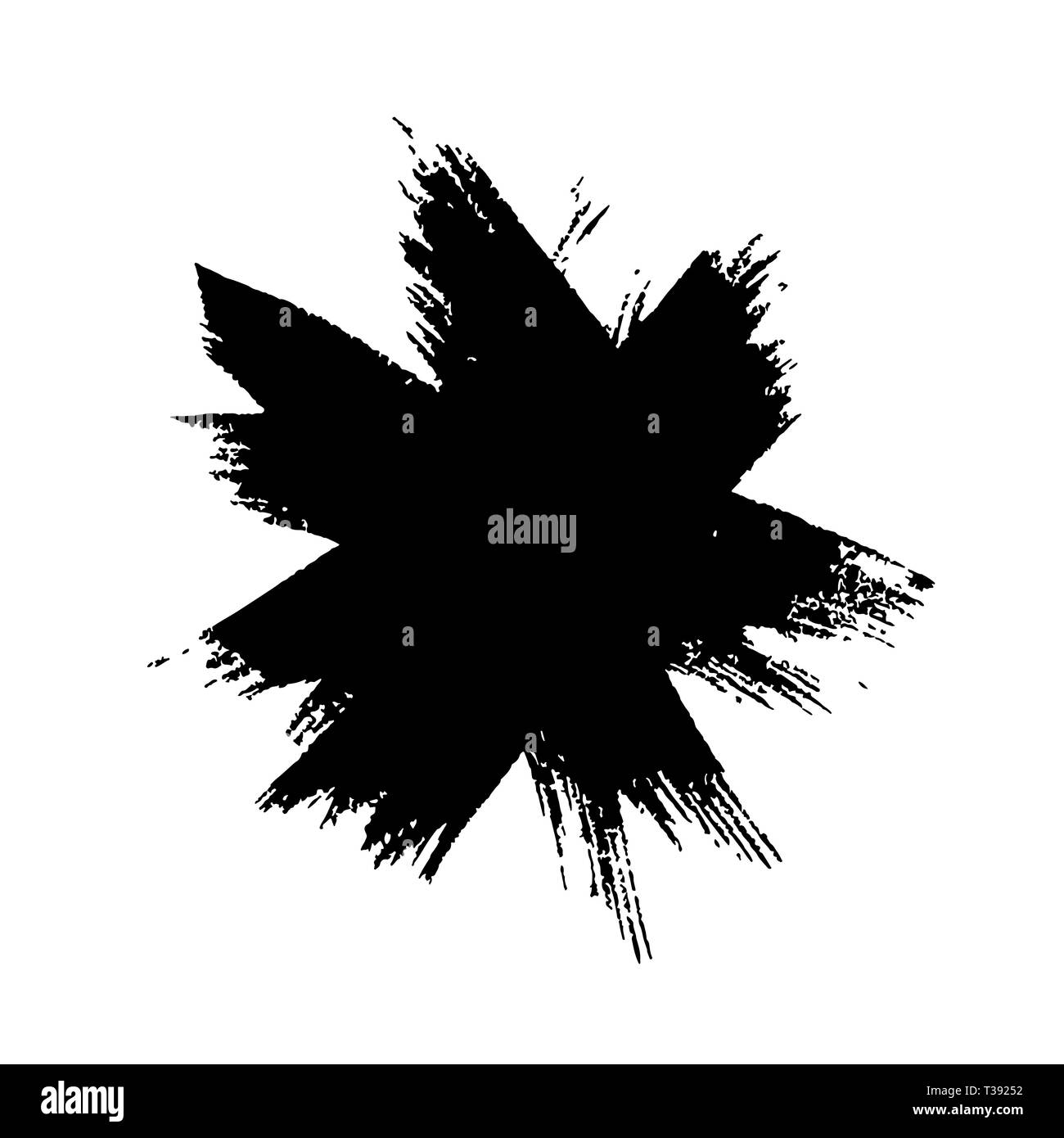 Abstract hand drawn ink dry brush banner. Vector illustration Stock ...