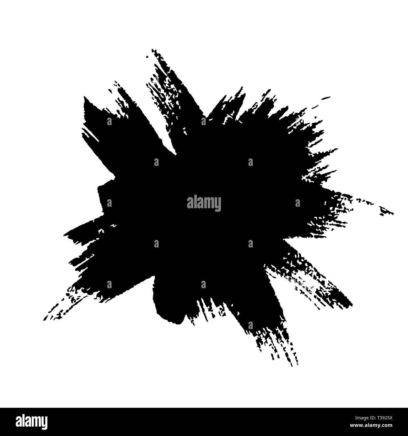 Abstract hand drawn ink dry brush banner. Vector illustration Stock ...