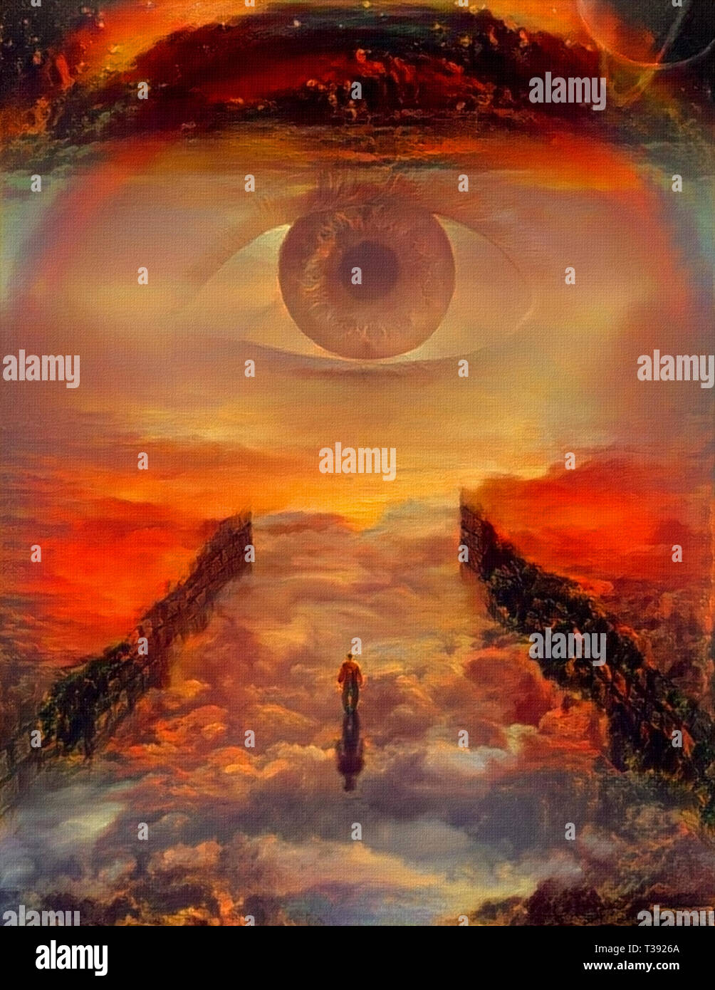 Large eye in cloudy sky Stock Photo - Alamy