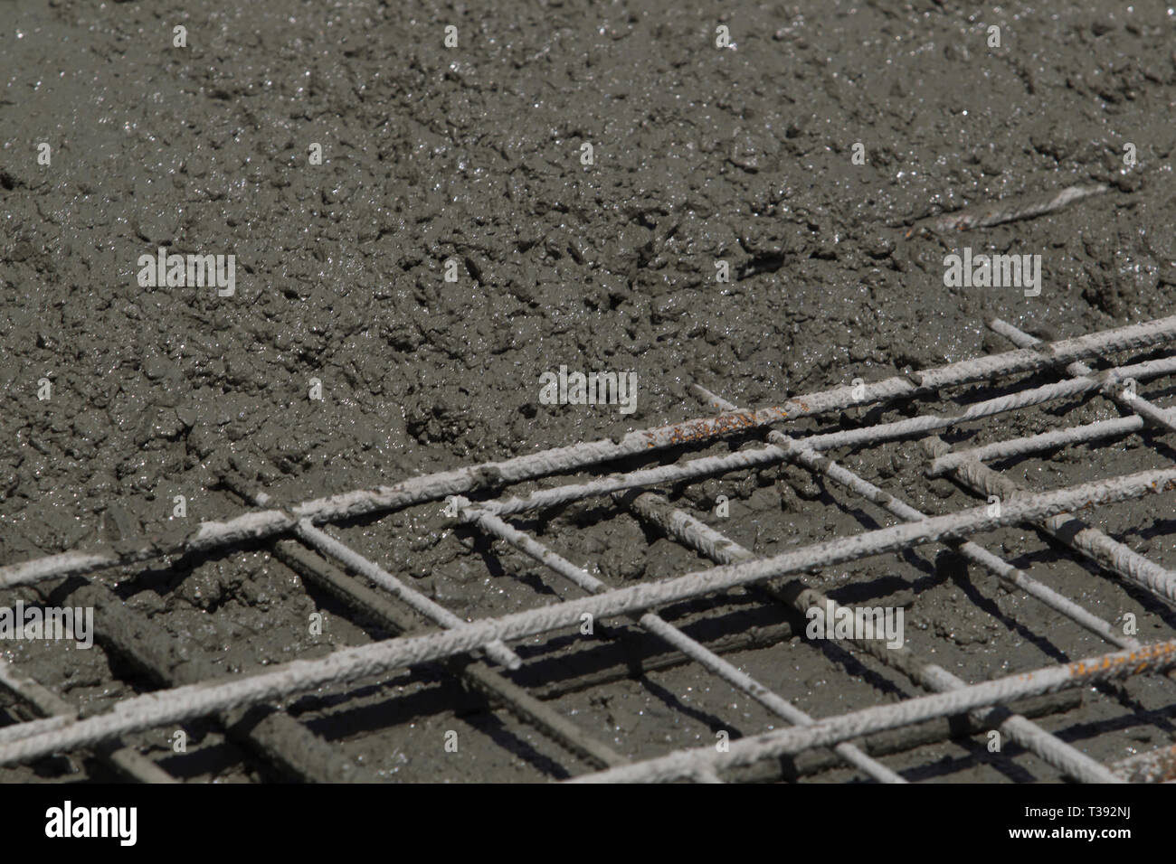 cement on metal formwork Stock Photo - Alamy