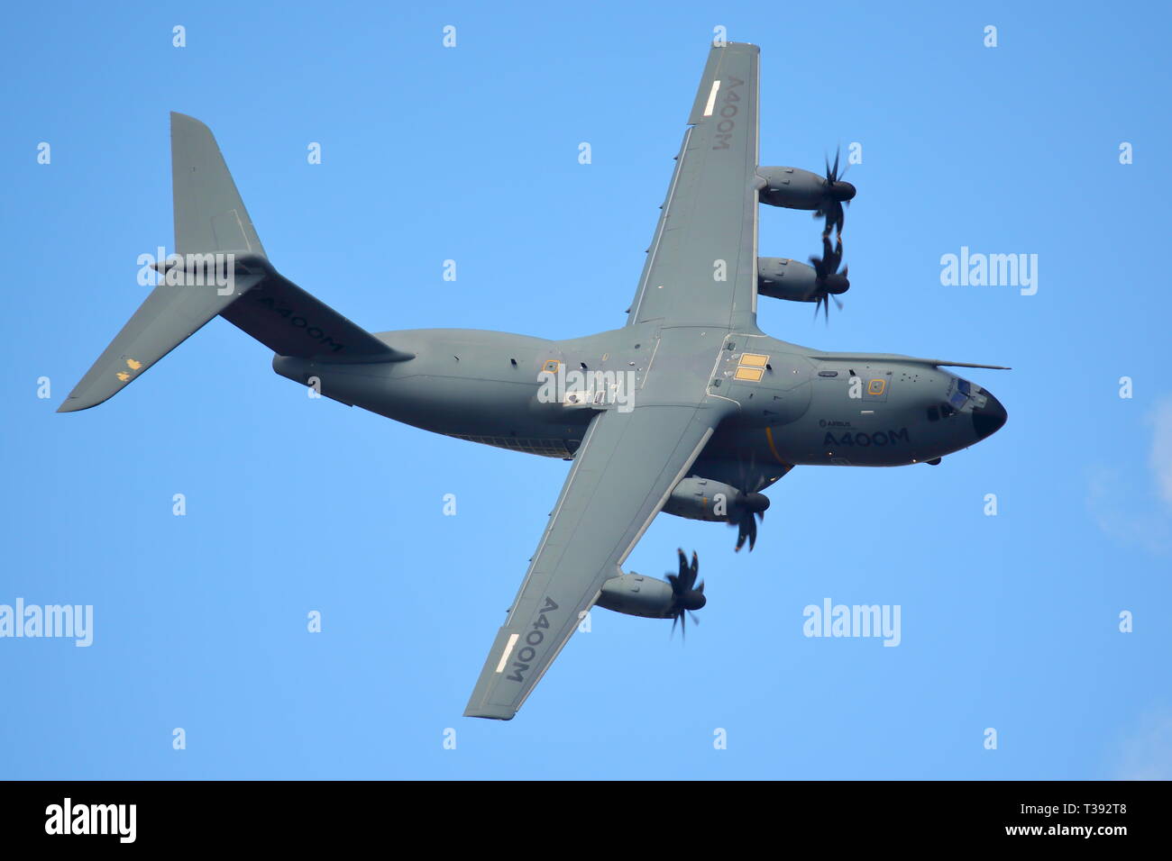 Airbus A400M shown at the Farnborough International Air Show 2016, UK ...