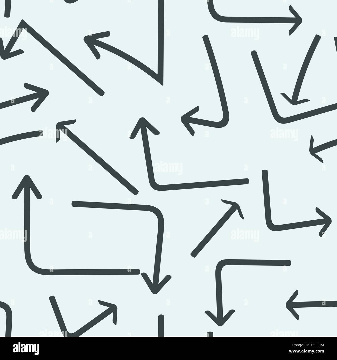 Hand drawn arrows seamless pattern on white background. Creative ...