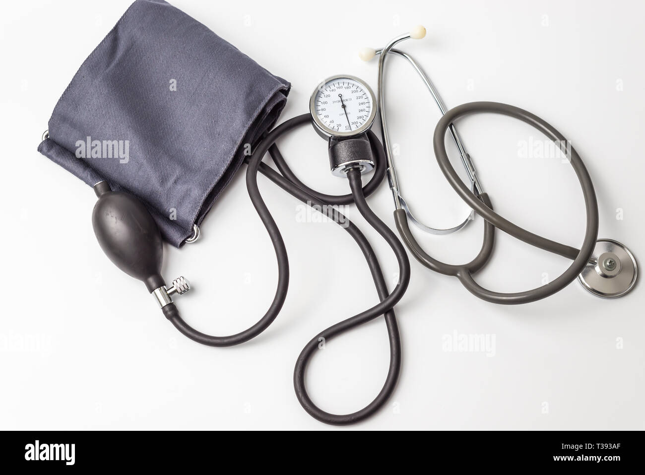 Blood pressure and pulse measuring device Stock Photo - Alamy