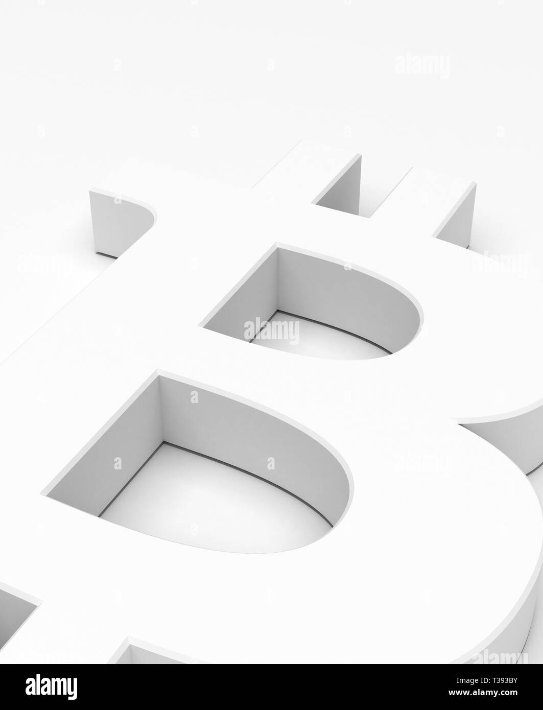 Cryptocurrency Bitcoin Symbol On White Background Stock Photo - Alamy