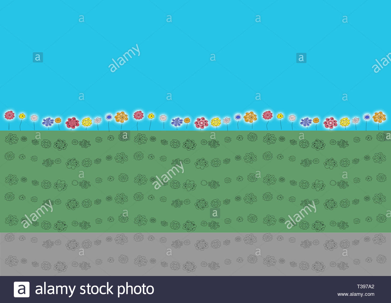 Cartoon Of Garden Flowers High Resolution Stock Photography and Images ...