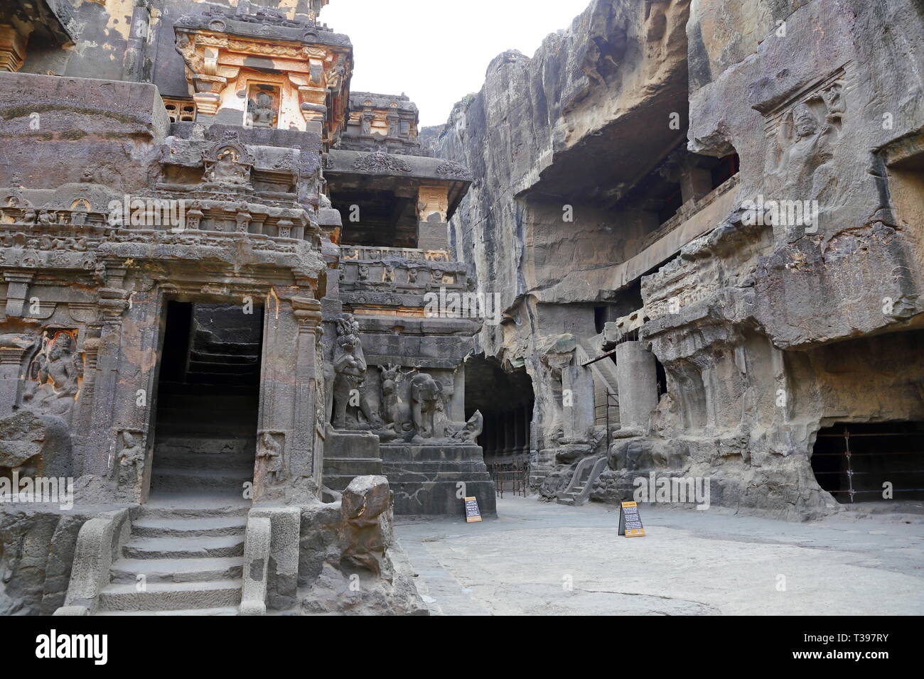 Temple of Ellora caves, the rock-cut temples, AURANGABAD, MAHARASHTRA ...