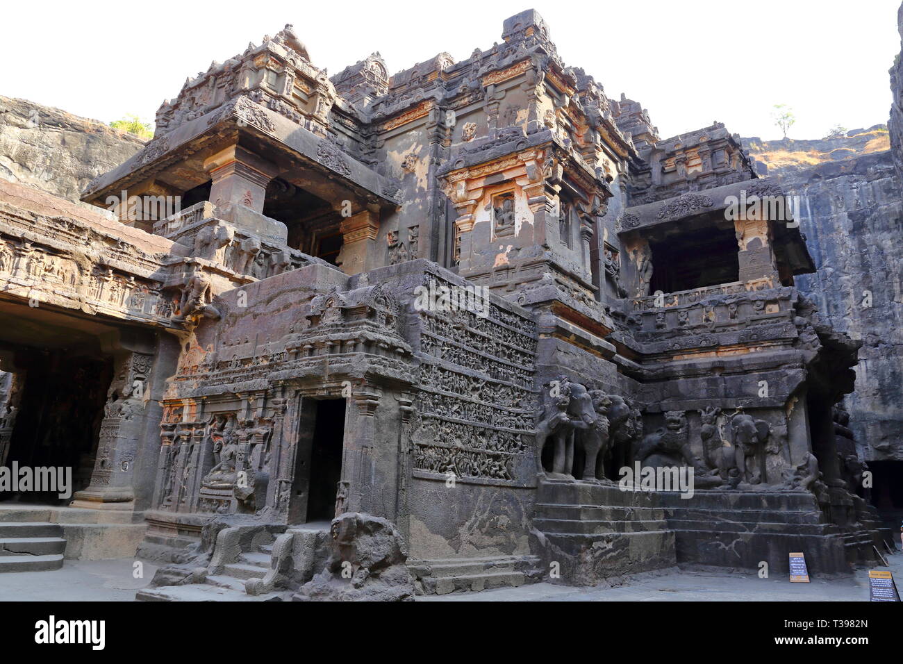 Temple of Ellora caves, the rock-cut temples, AURANGABAD, MAHARASHTRA ...