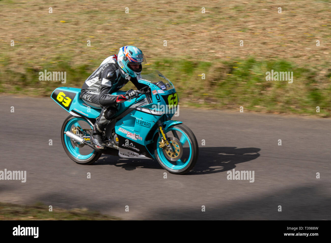 Rider 63 Mike Ridge riding a 1991 90s 125cc Yamaha TZR 2 stroke ...