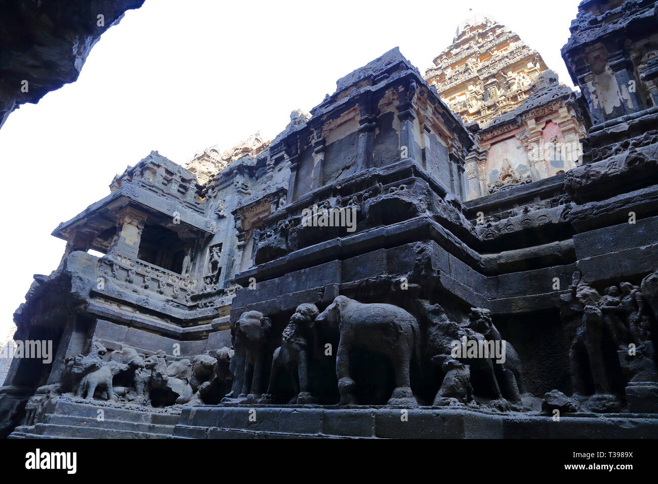 Temple of Ellora caves, the rock-cut temples, AURANGABAD, MAHARASHTRA ...