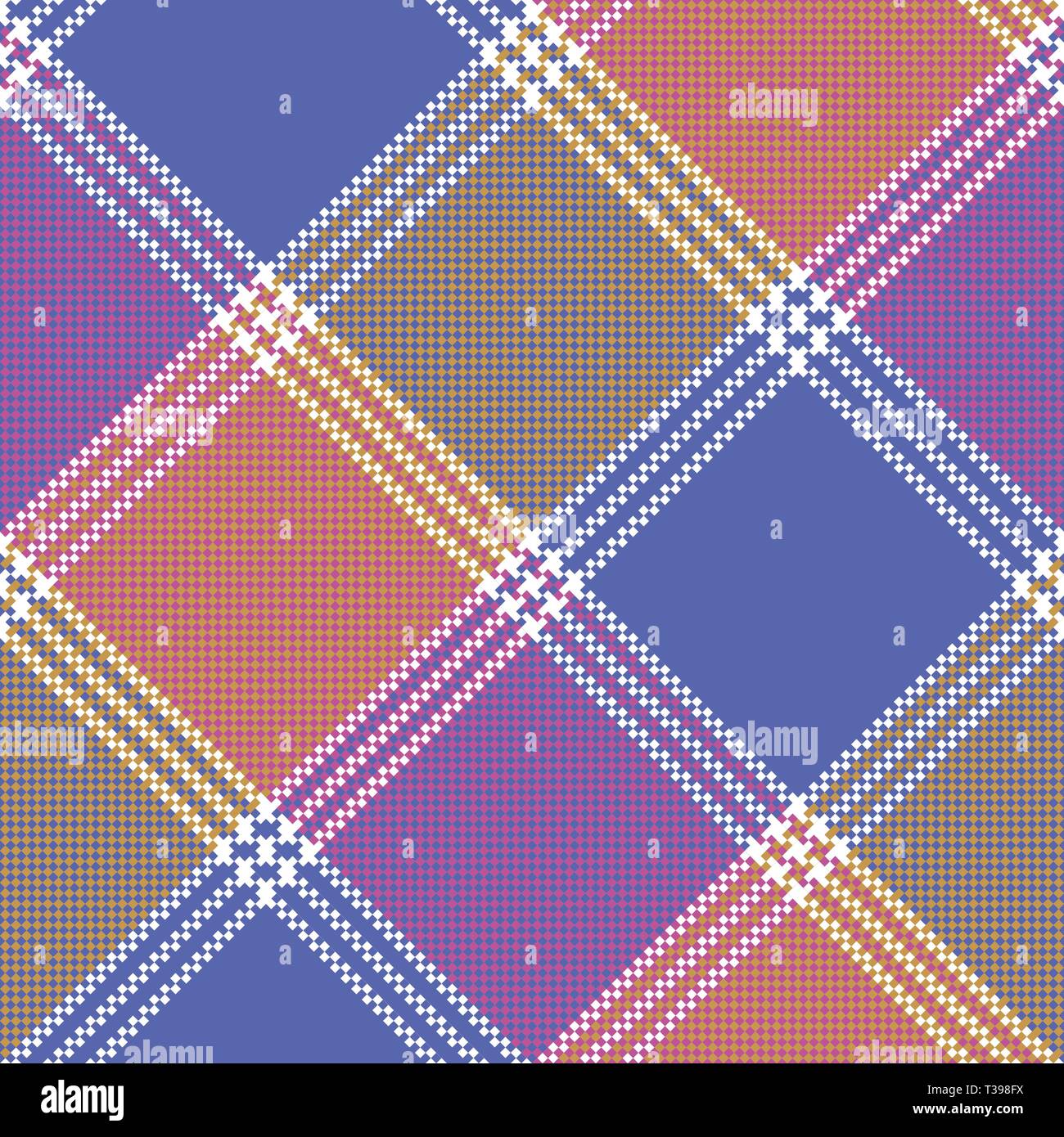 Color mosaic plaid pixel seamless pattern. Vector illustration Stock ...