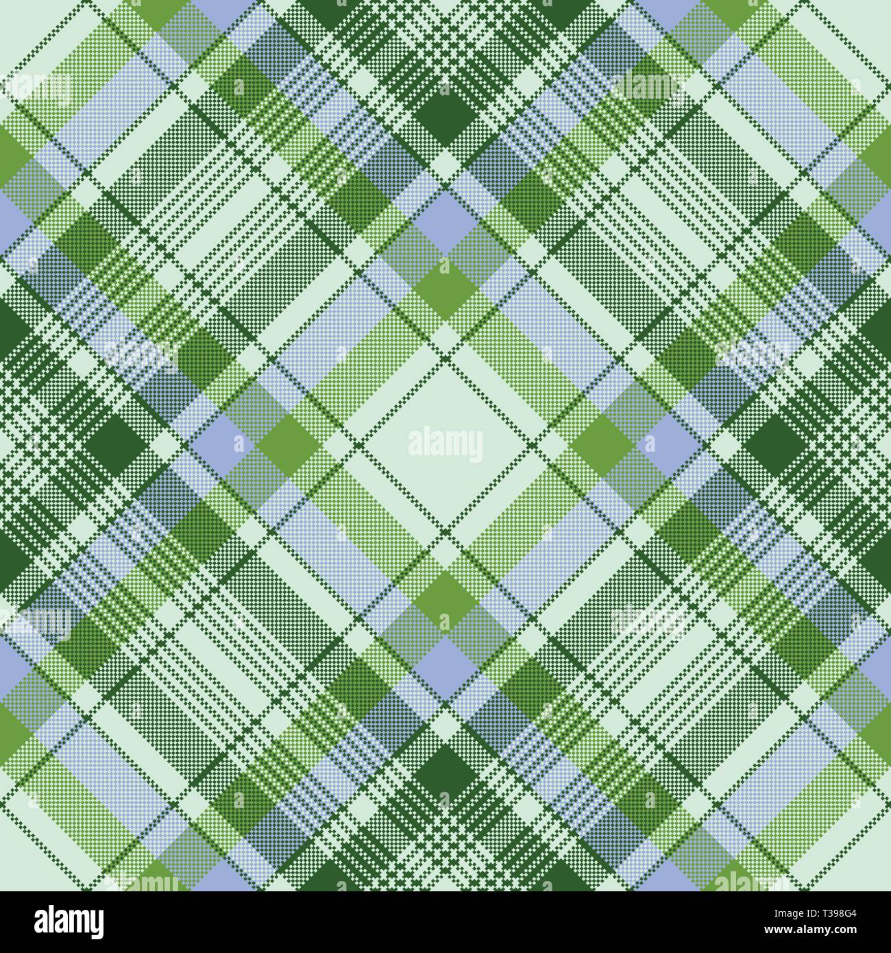 Green plaid pixel seamless fabric texture. Vector illustration Stock ...