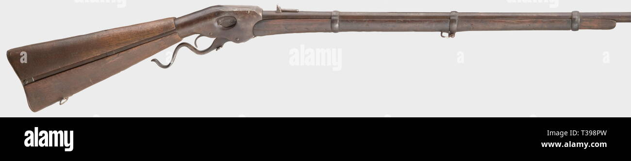 Civil long arms, modern systems, Evans Repeating rifle (Patent Magazine ...