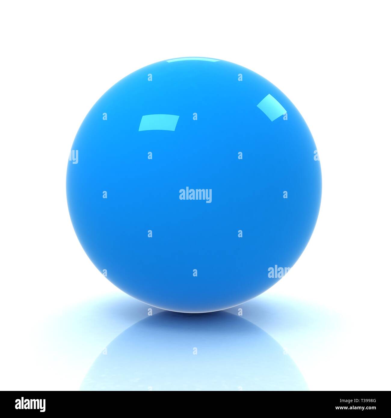 Blue 3D rendering of sphere Stock Photo - Alamy