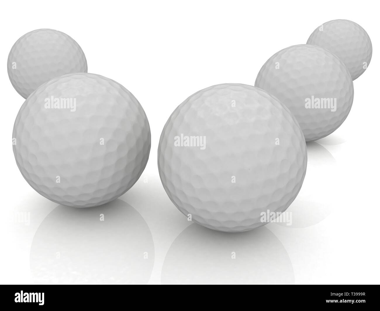 Golf ball. 3D rendering Stock Photo - Alamy