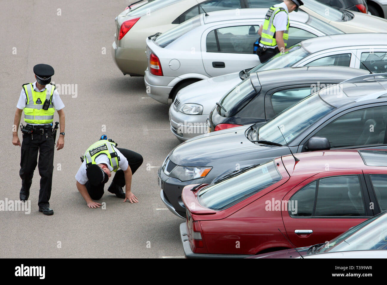 Police officer look into a car hi-res stock photography and images - Alamy